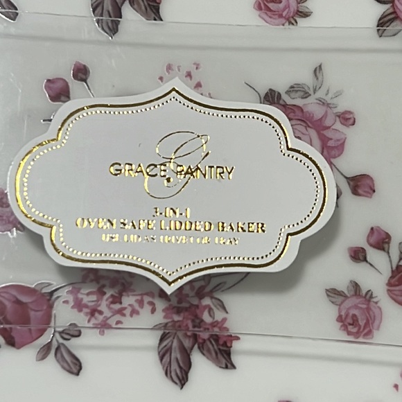 Grace pantry | Kitchen | Grace Pantry Pink Roses Flowers Porcelain Oven ...